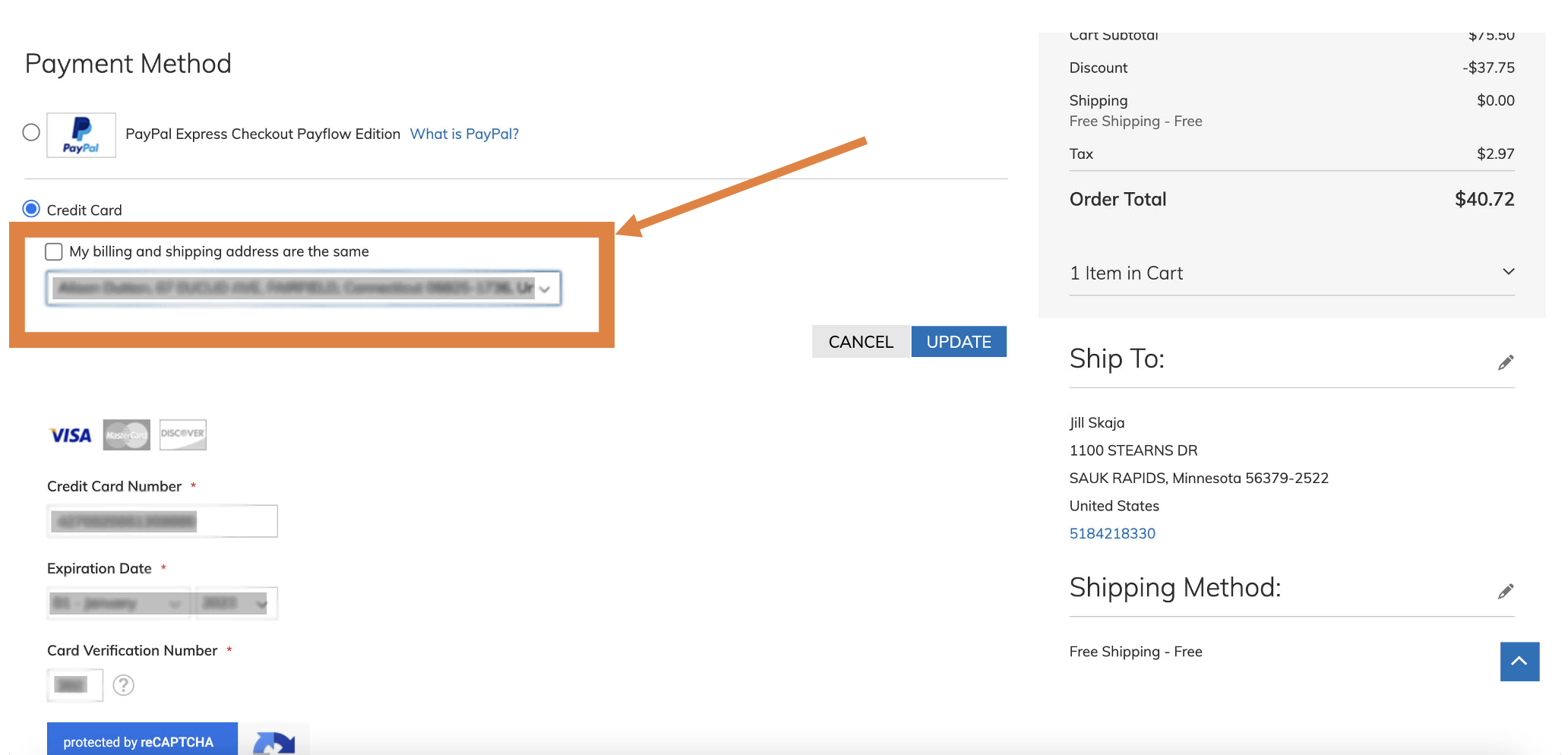 Checkout: I'm getting the error "this transaction cannot be processed ...